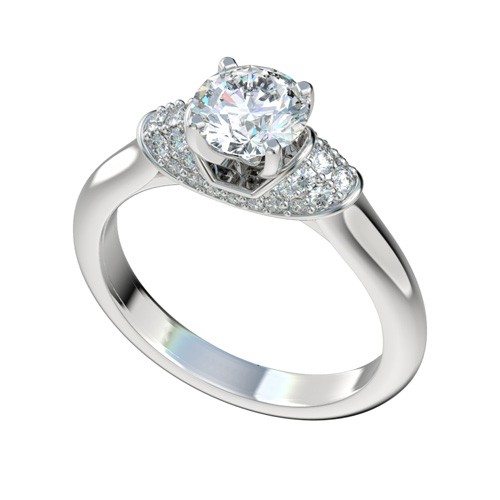 R1007 - Peg head - With Diamond Accents - Engagement Rings - Private ...